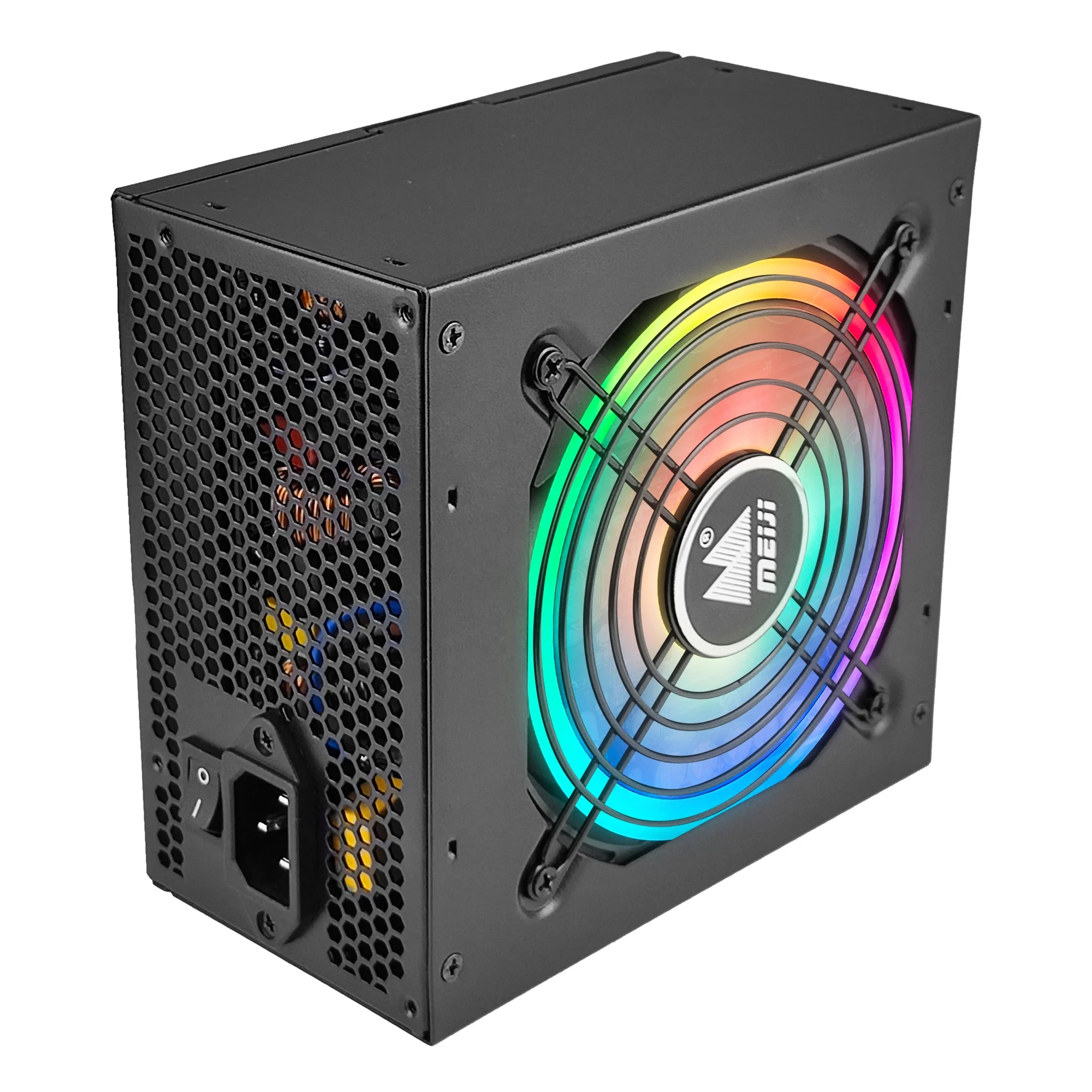 500w 550w Computer Pc Rgb Gaming Power Supply Gold 80puls Full Module ...
