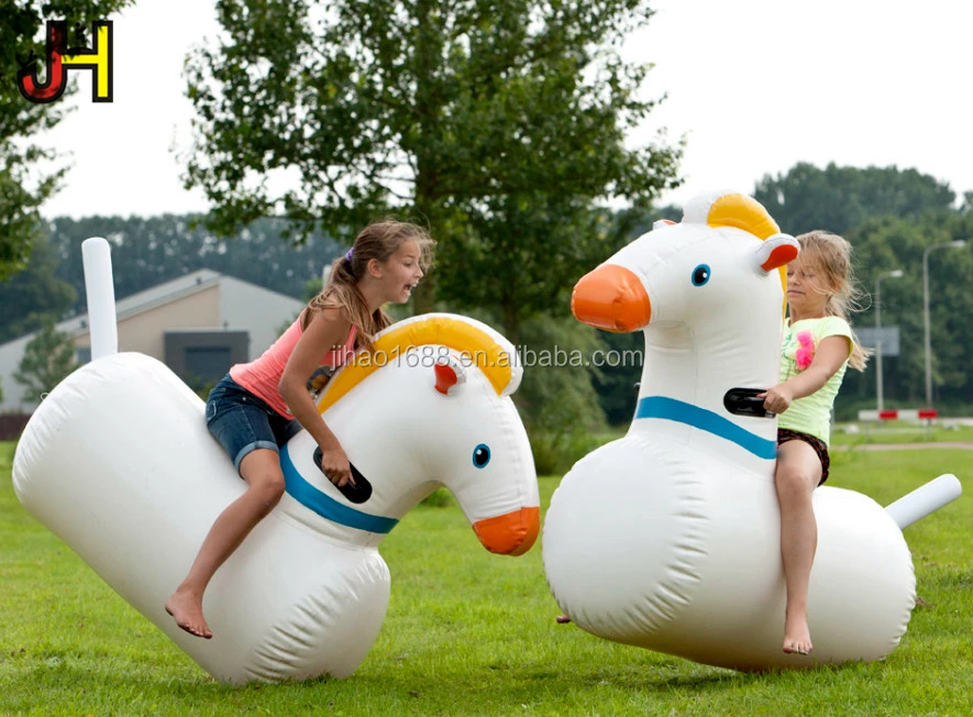 Airtight Inflatable Derby Race Horse Inflatable Pony Hop Bouncy Horse ...