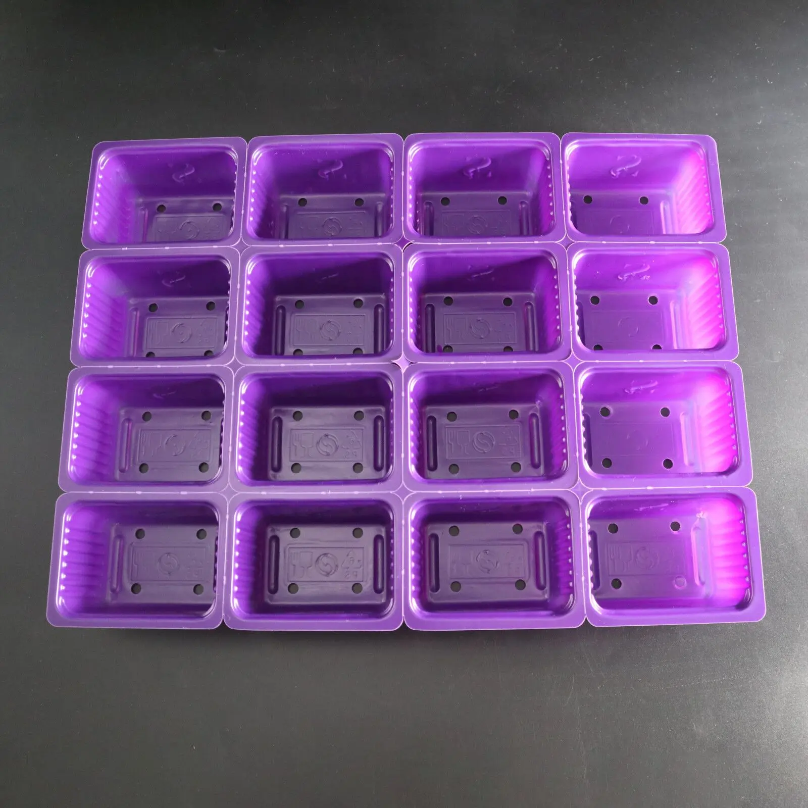 16 Cells Plastic Large Paddy Plant Growing Trays Seed Sprouter Tray ...