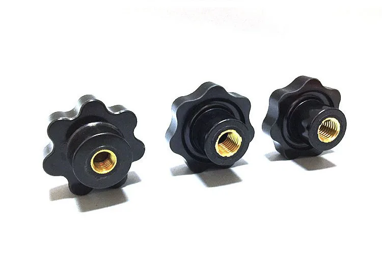 M4 - M16 Plastic Bakelite 7 Star Knob Handle Nuts - SHKH