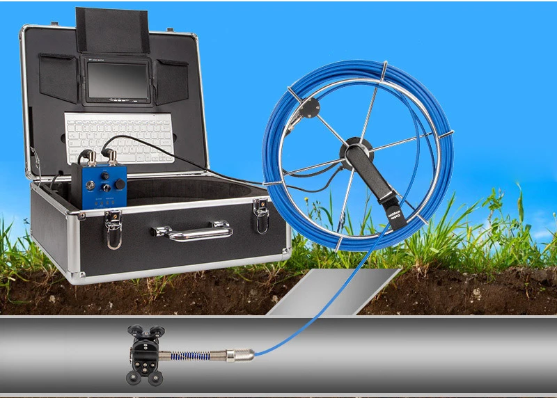 7 Inch TFT HD Pipe Inspection Camera System with 12pcs LED Lights