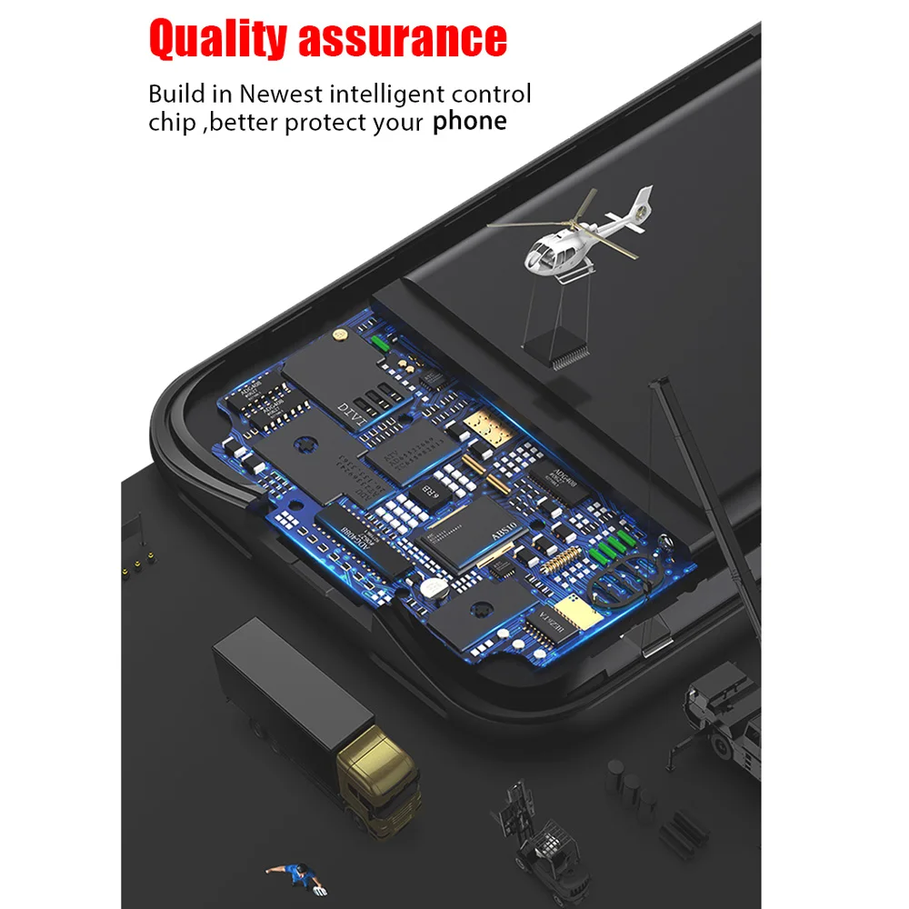 Universal Extended Portable Battery Wireless Charging Back Cover Cases ...
