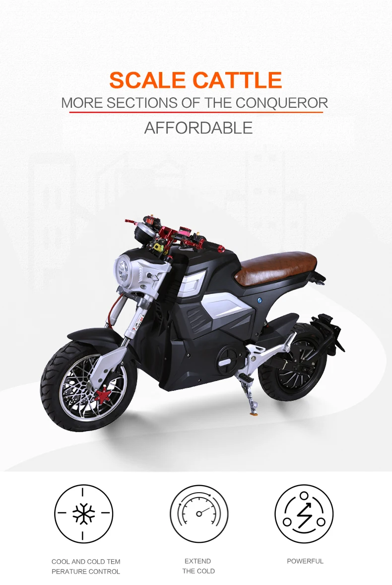 Hengniu Electric Motorcycle - 1001-2000W Power & 50-100km Range