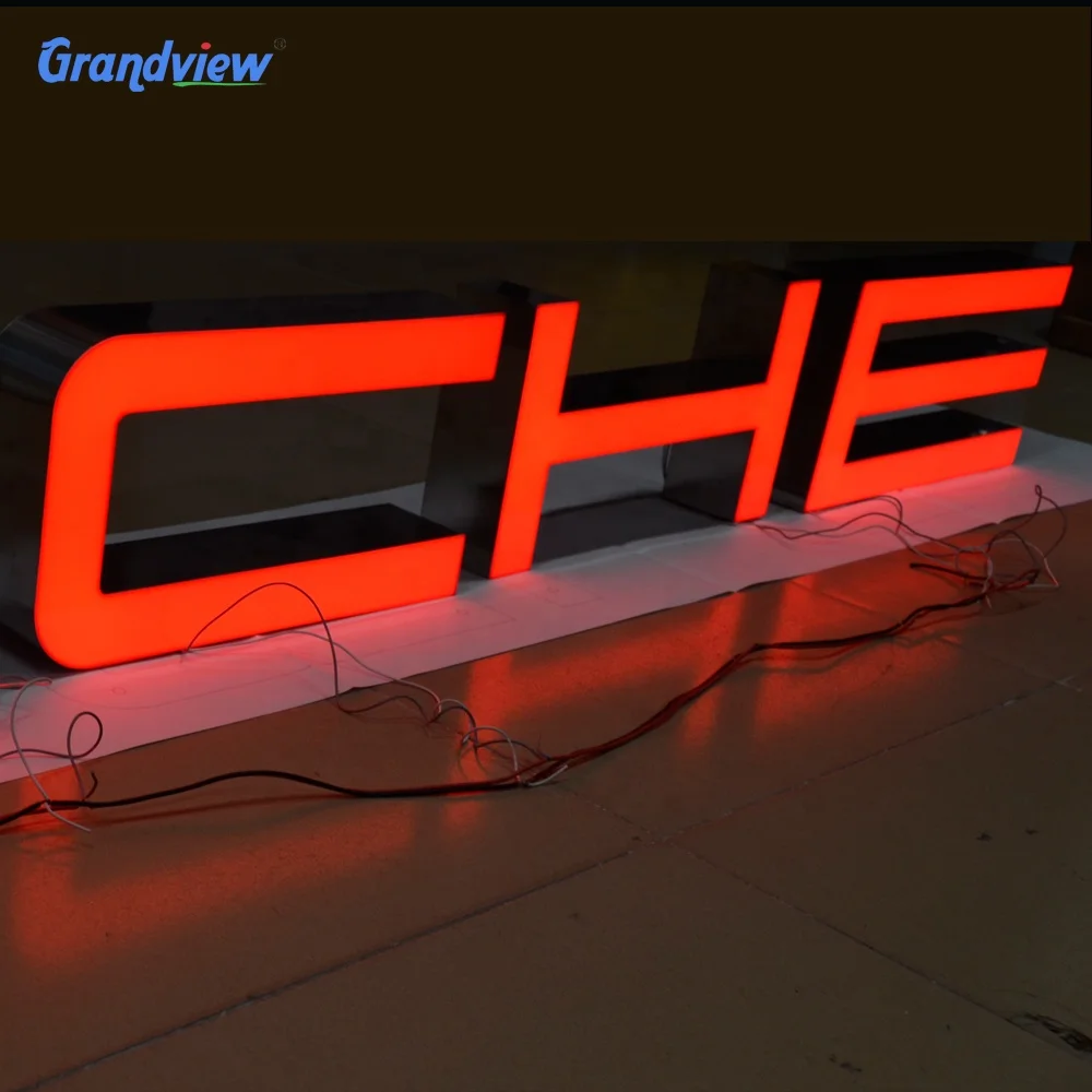 Advertising Front Light Stainless Steel Light Channel Led Letter Sign ...