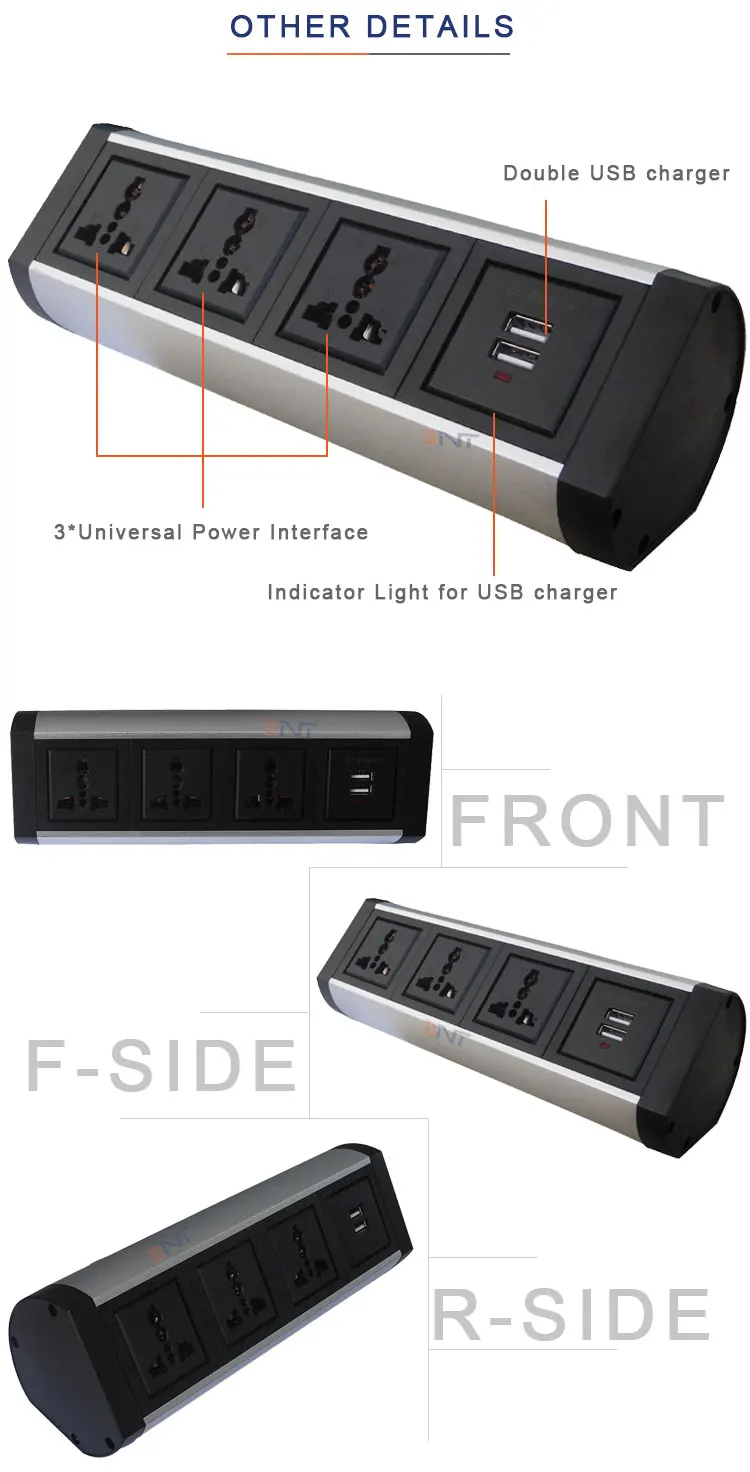 Office Funiture Power And Data Center/table Top Desk Edge Mount ...