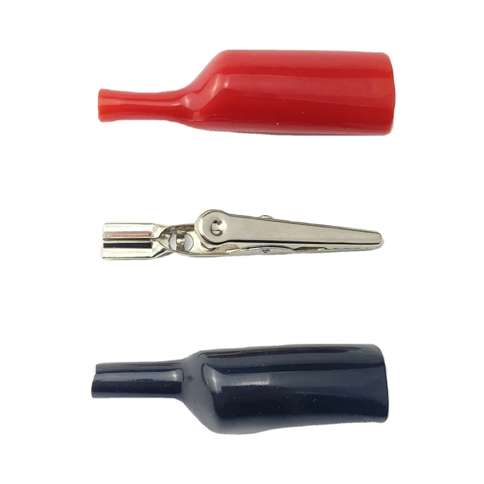 Wholesale Red Black PVC Insulating Sleeve Metal Clip 10A Small Safety ...