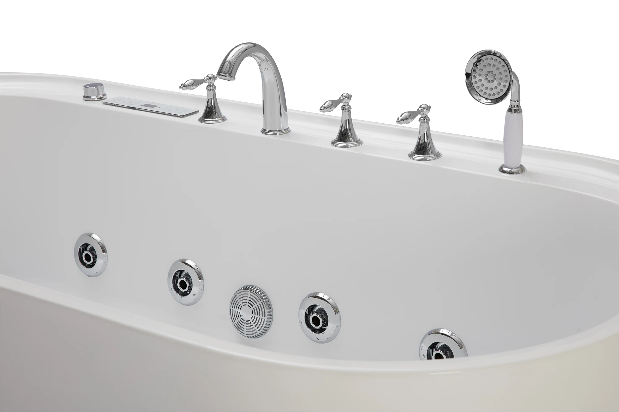 One Piece Bathtub Freestanding Computer Controlled Whirlpools Massage ...