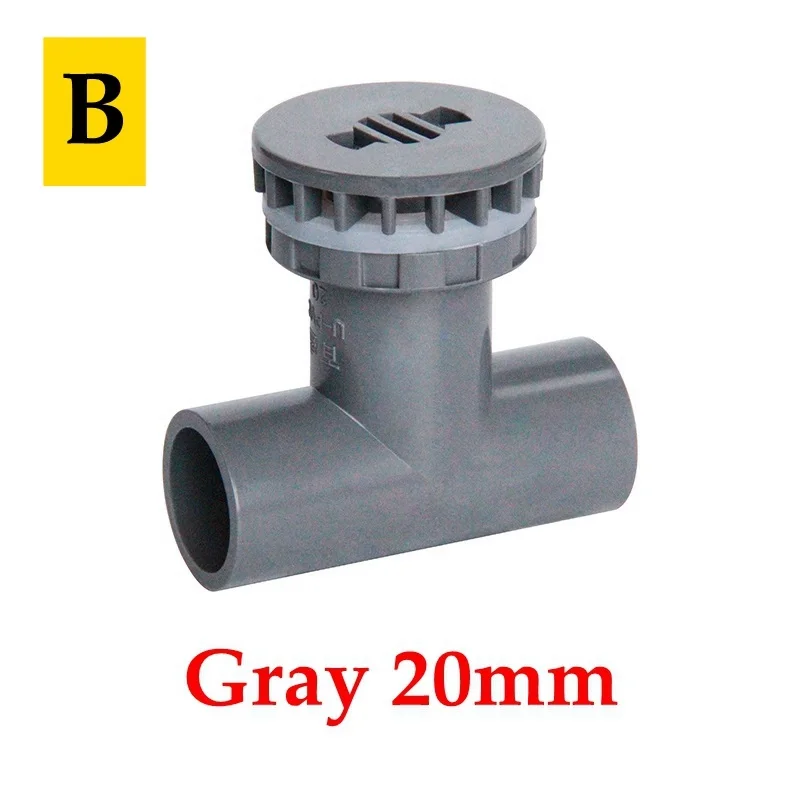 20mm T Style PVC Pipe Connector for DIY Aquarium & Drainage