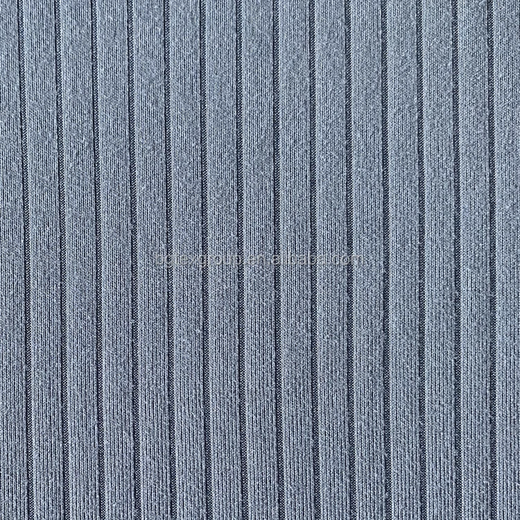 Double Brushed 92%poly 8%spandex 2x1 Drop Needle Rib Knit Fabric For ...