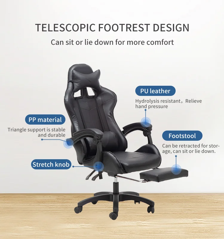 Ultimate PC Gaming Chair - Comfort & Adjustable Design
