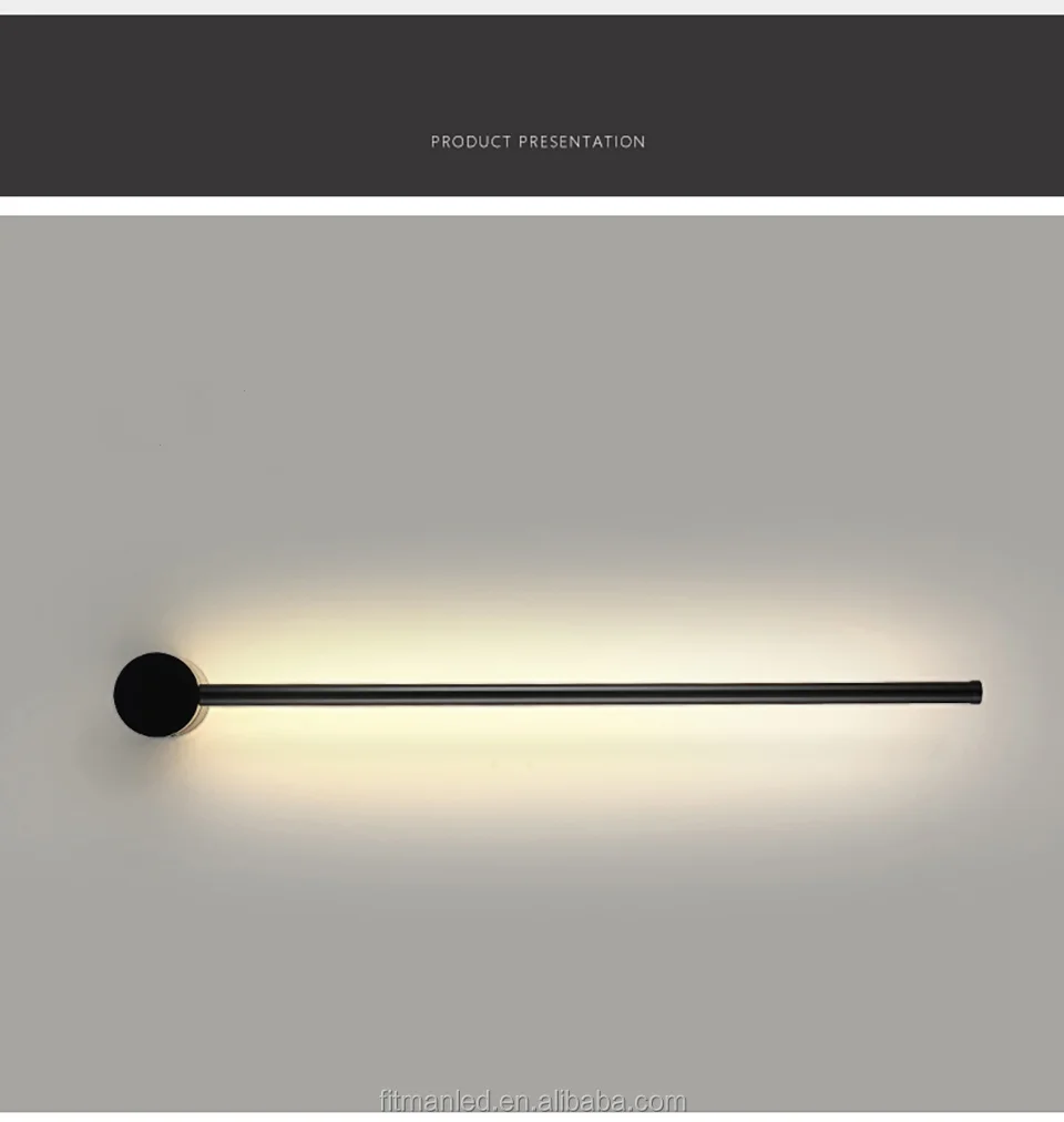 Wall Mounted Linear Slim LED Wall Light for Bedroom