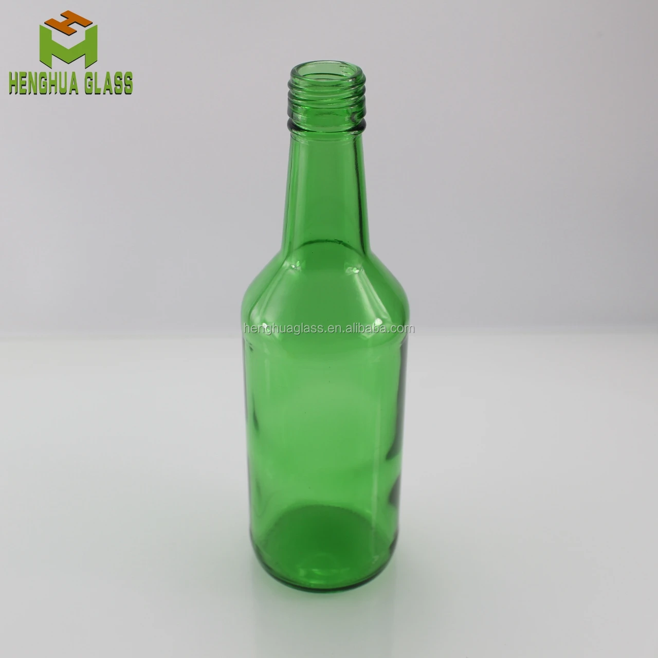 Empty 360ml Korea Green Glass Soju Bottle - Spirit Container