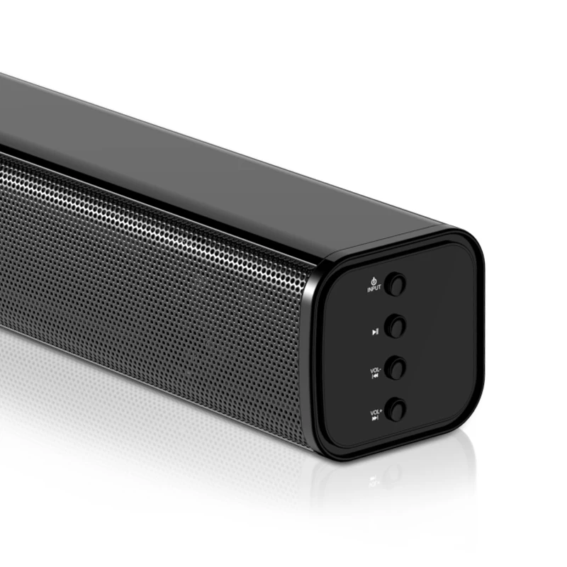 2.0ch Bluetooth Wired Soundbar With Led Display Remote Control Arc Jack ...