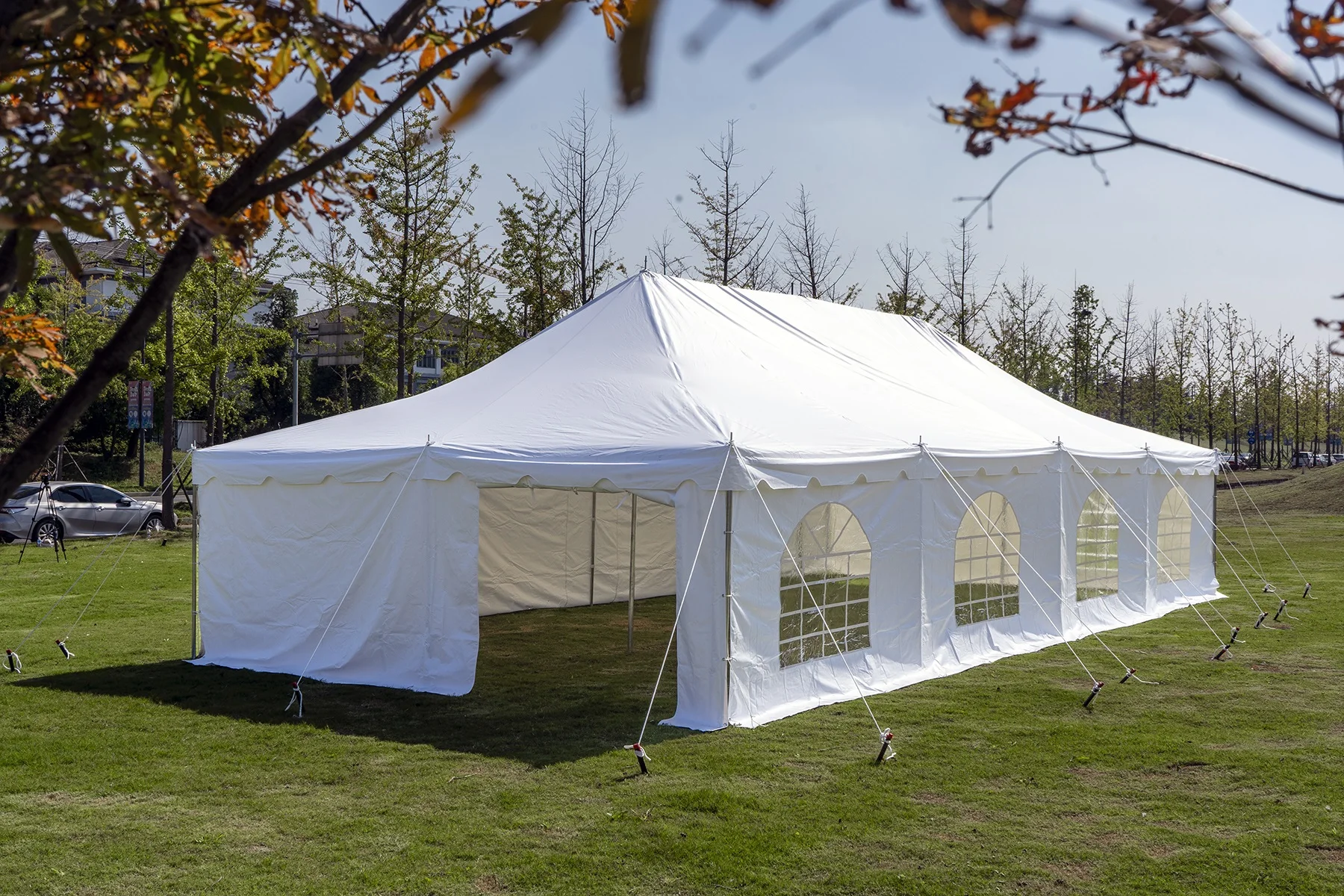 White Color 9x18m Pole PVC Tent for Party - Durable & Versatile