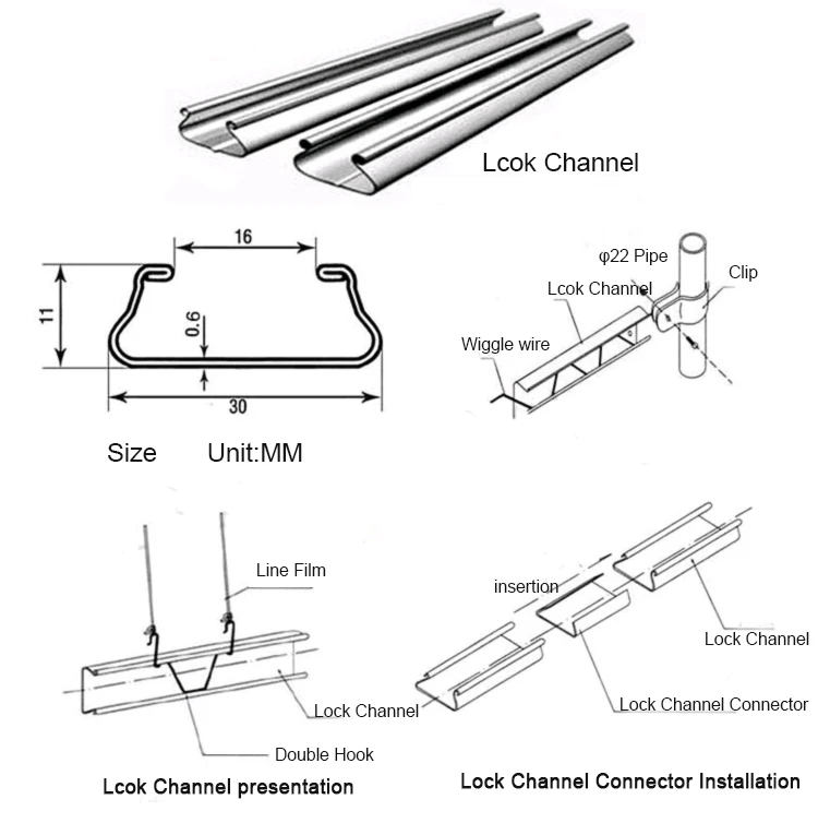 Greenhouse Lock Profile - Durable Aluminum Channel