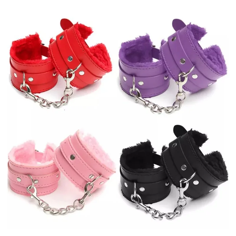 Sexy Adjustable Leather Handcuffs for BDSM Bondage