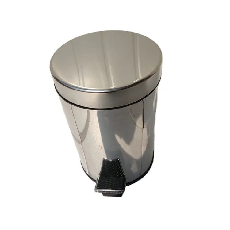 IMPA 174152 Bathroom Kitchen tread-plate stainless steel trash bin with ...