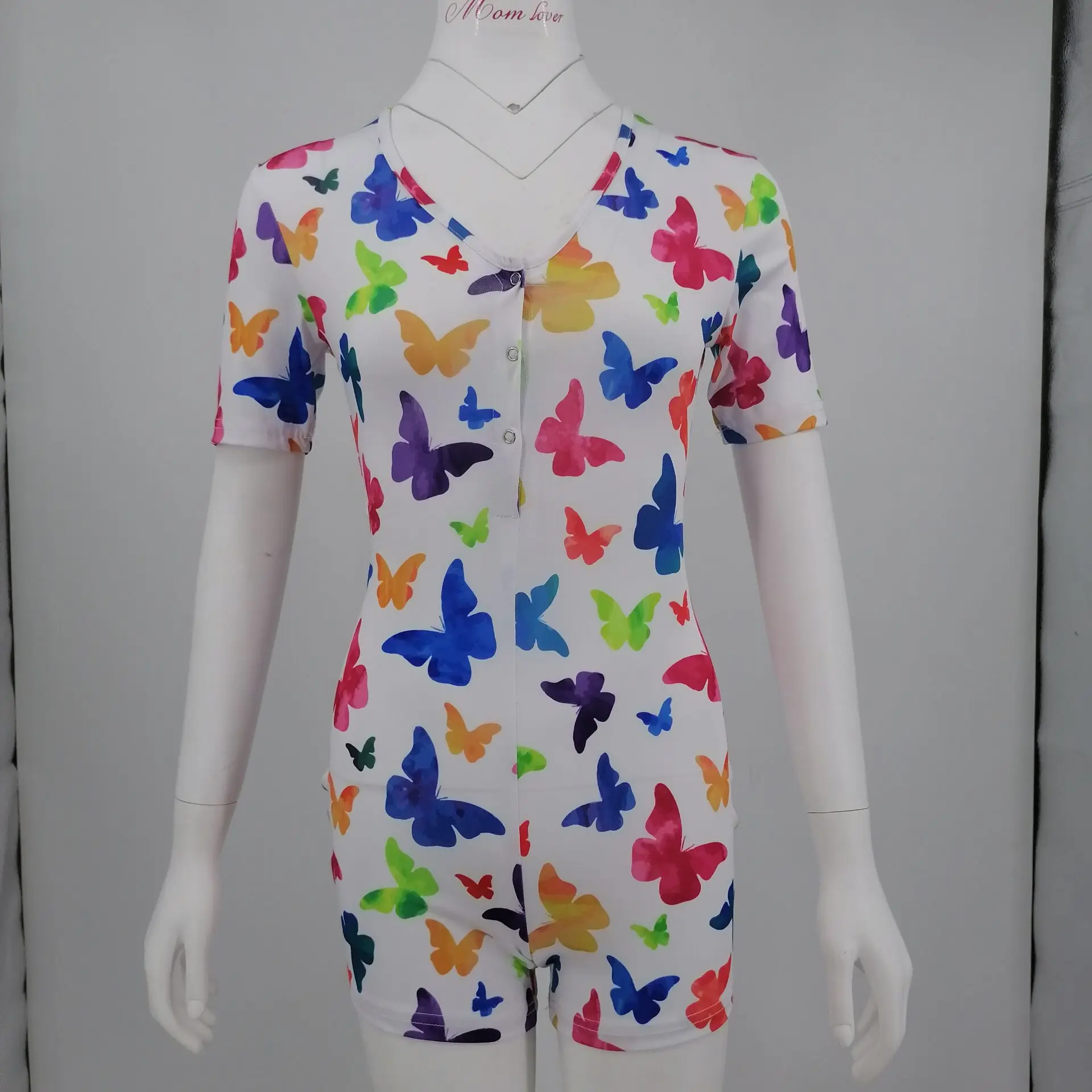 2020 Summer Custom Printing Sexy Onesie For Women Short Sleeve Tight ...