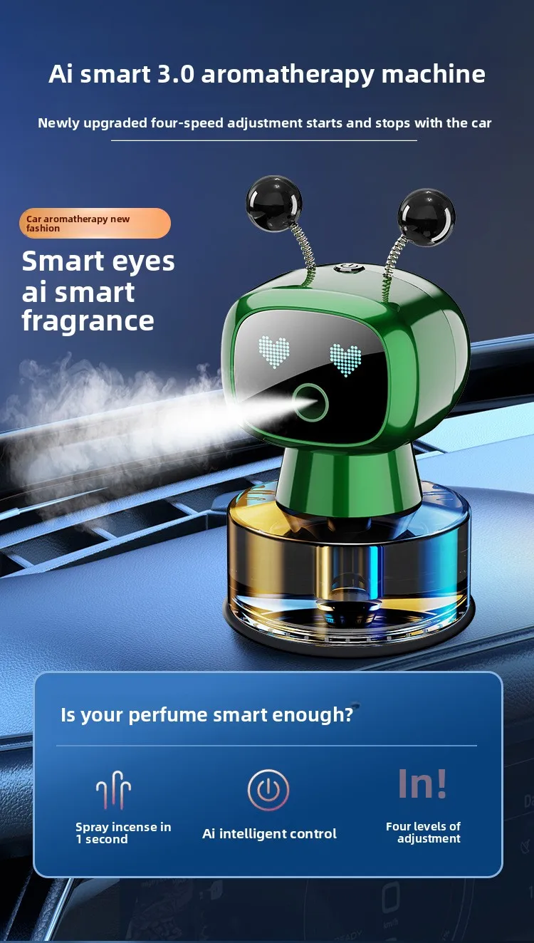 AI Smart Robot Spray Car Air Freshener Automatic Plastic Fragrance ...