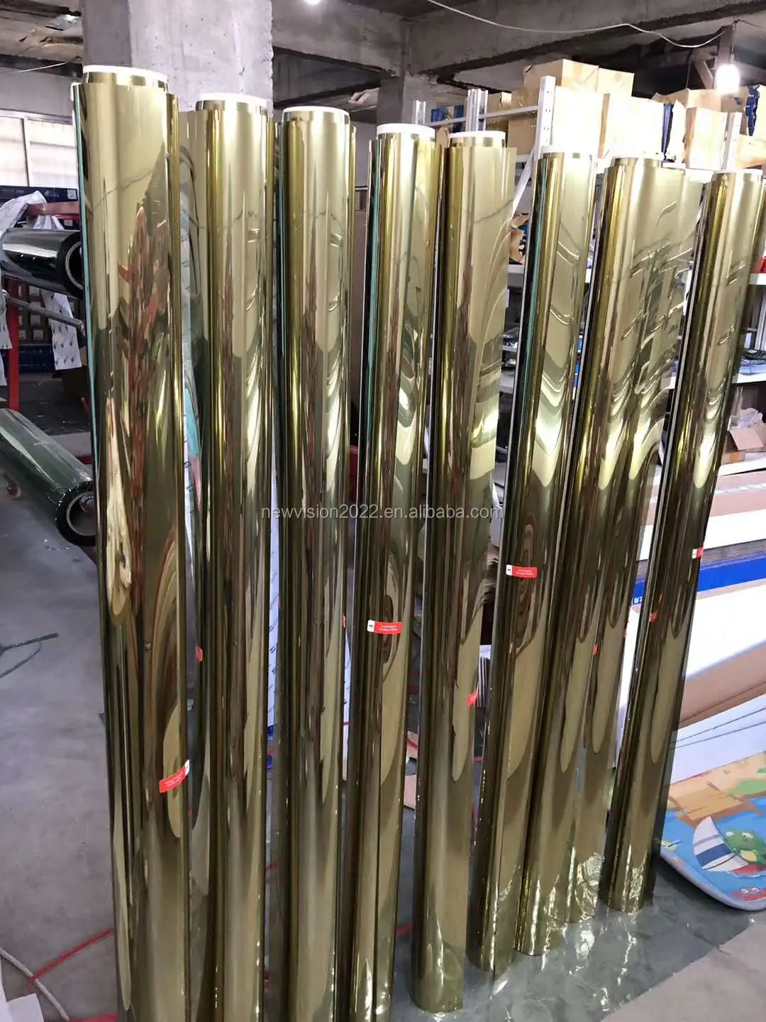 New Vision One-way-vision Mirrored Gold Window Film For Privacy ...