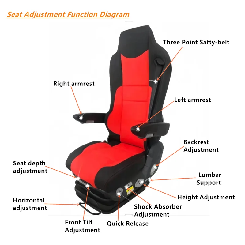 Air Suspension Bus Driver's Seat Bus Front Driver Comfortable Truck ...