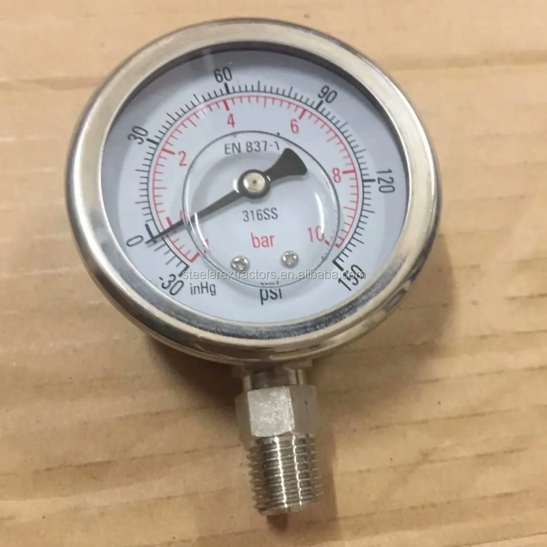 Ss304 Axial Dial Bimetal Bimetallic Thermometer Strip Temperature Gauge ...