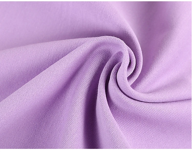 250gsm Loop Knitted Cotton Fabric Combed Cotton Knitted Fabric Elastic ...
