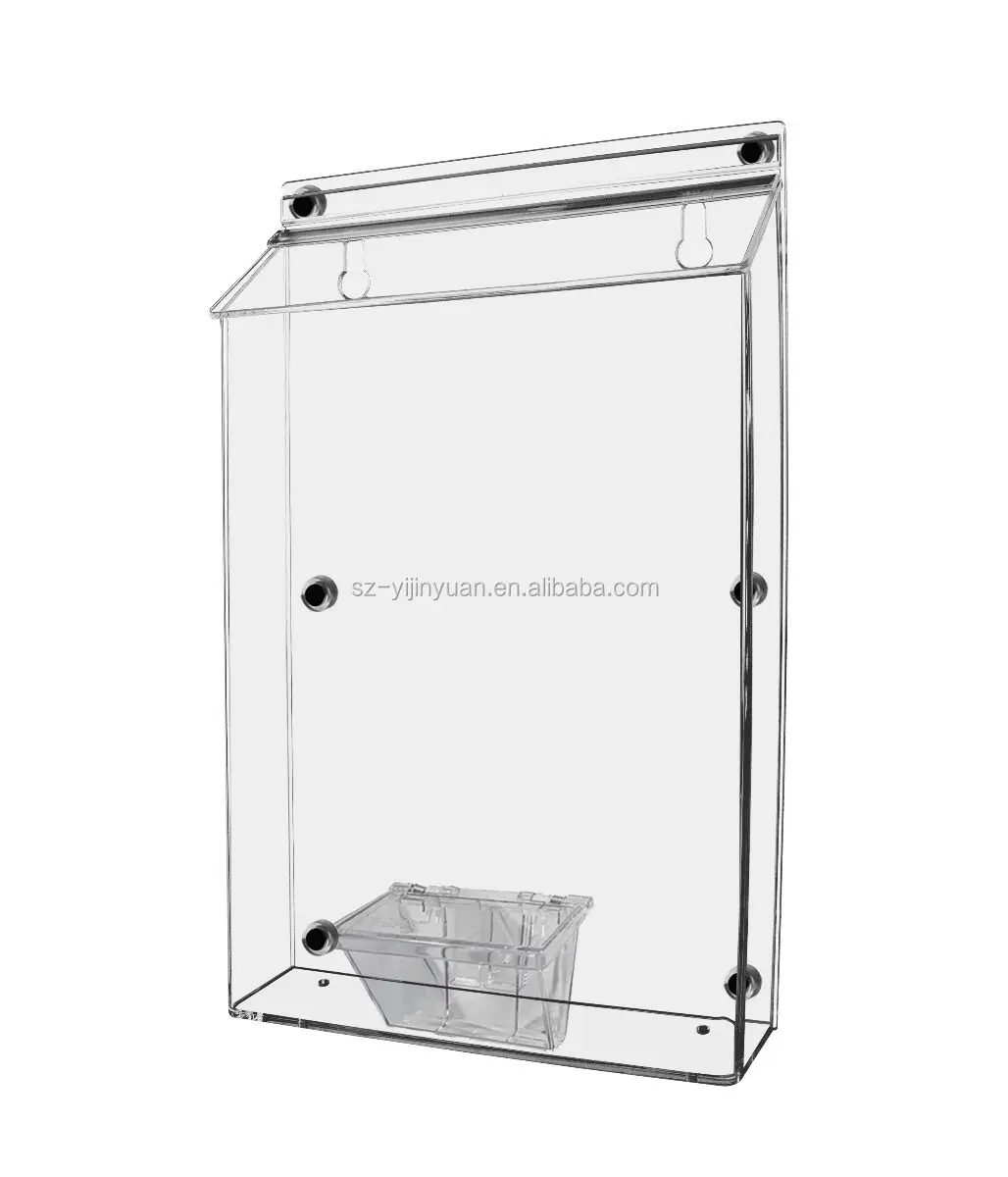 Outdoor Brochure Holder - Clear Acrylic Wall Mount Box
