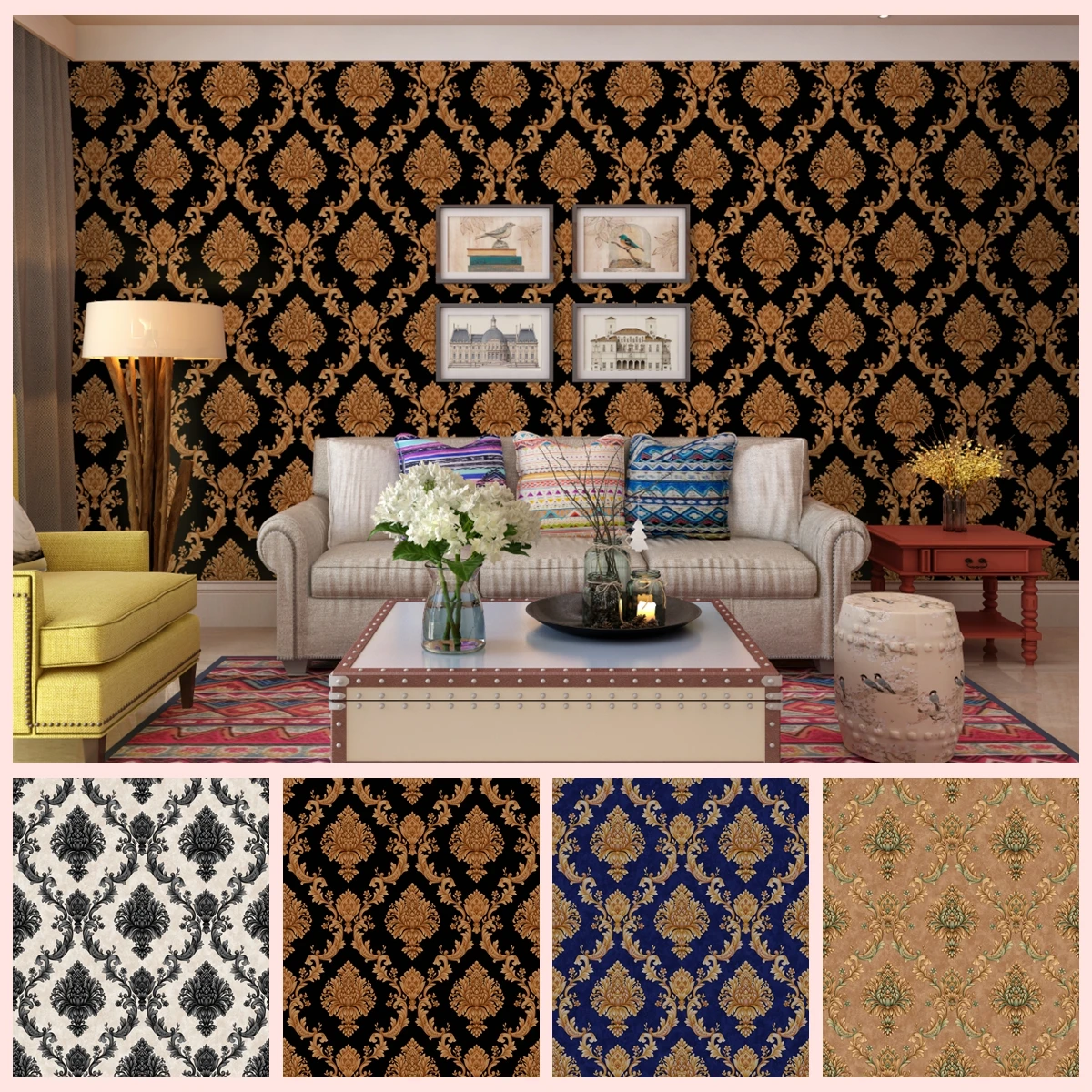 Latest Wallpaper Designs Italian Styles Modern Brief 53*10cm Pvc ...