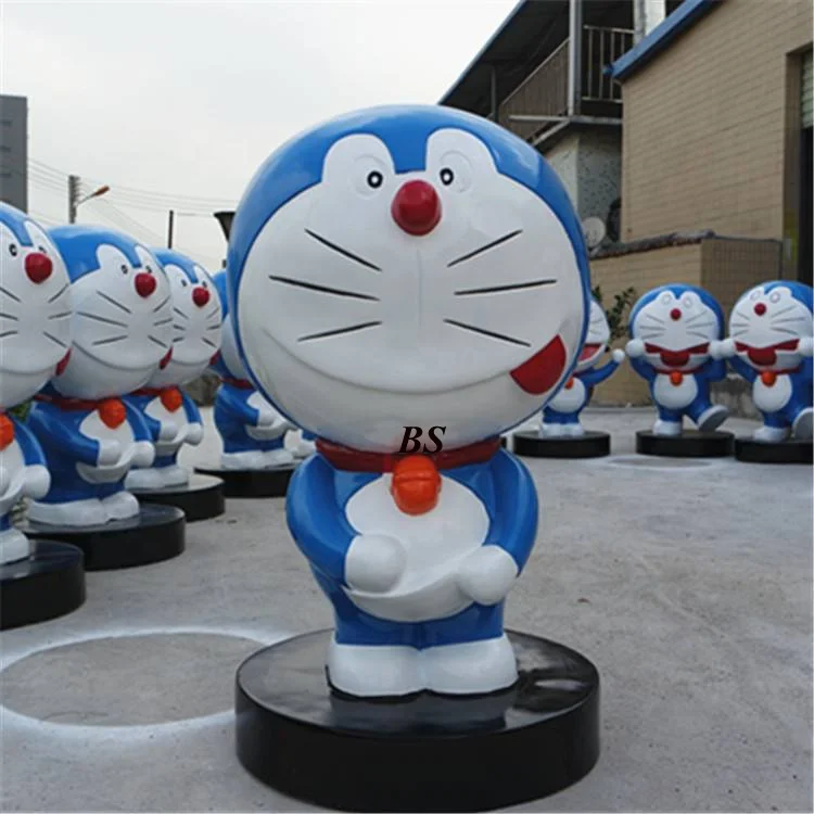 Lovely Life Size Fiberglass Doraemon Statue - Estatua De Doraemon En El Mar