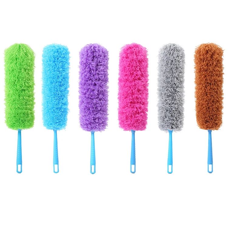 New Style Rainbow Color Plastic Flexible Synthetic Pp Duster With White ...