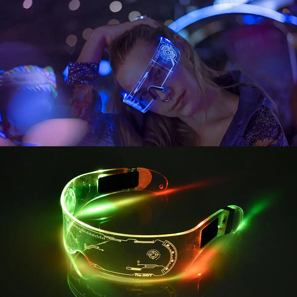Cyberpunk Glasses - Neon Nightlife LED Light up Eyewear
