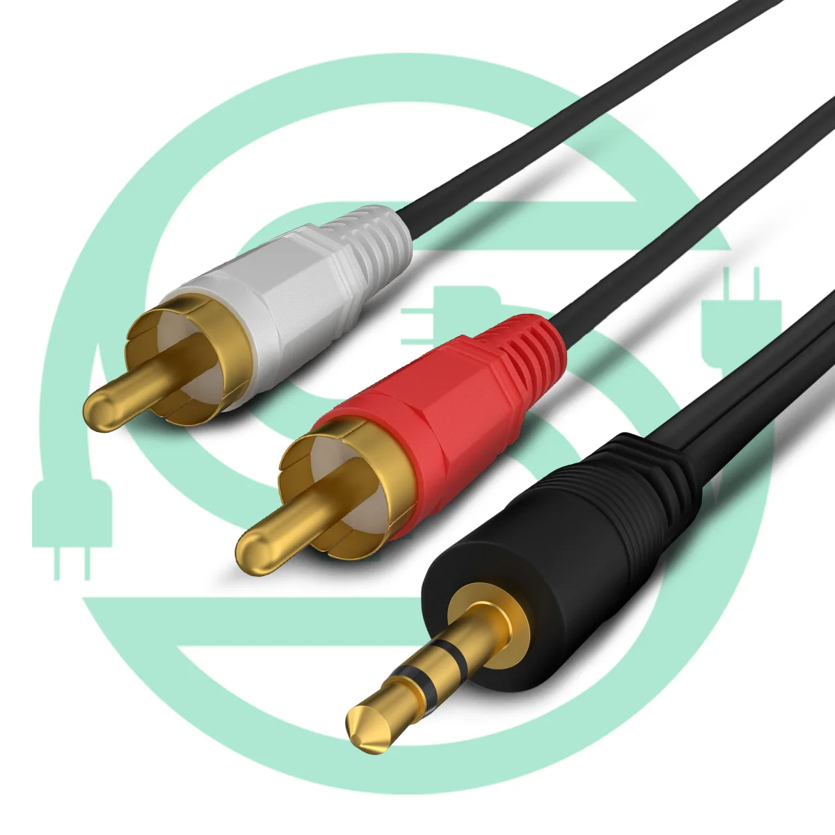 15m The Newest 3.5mm Green Orange Black Audio Cable Aux Color Code ...