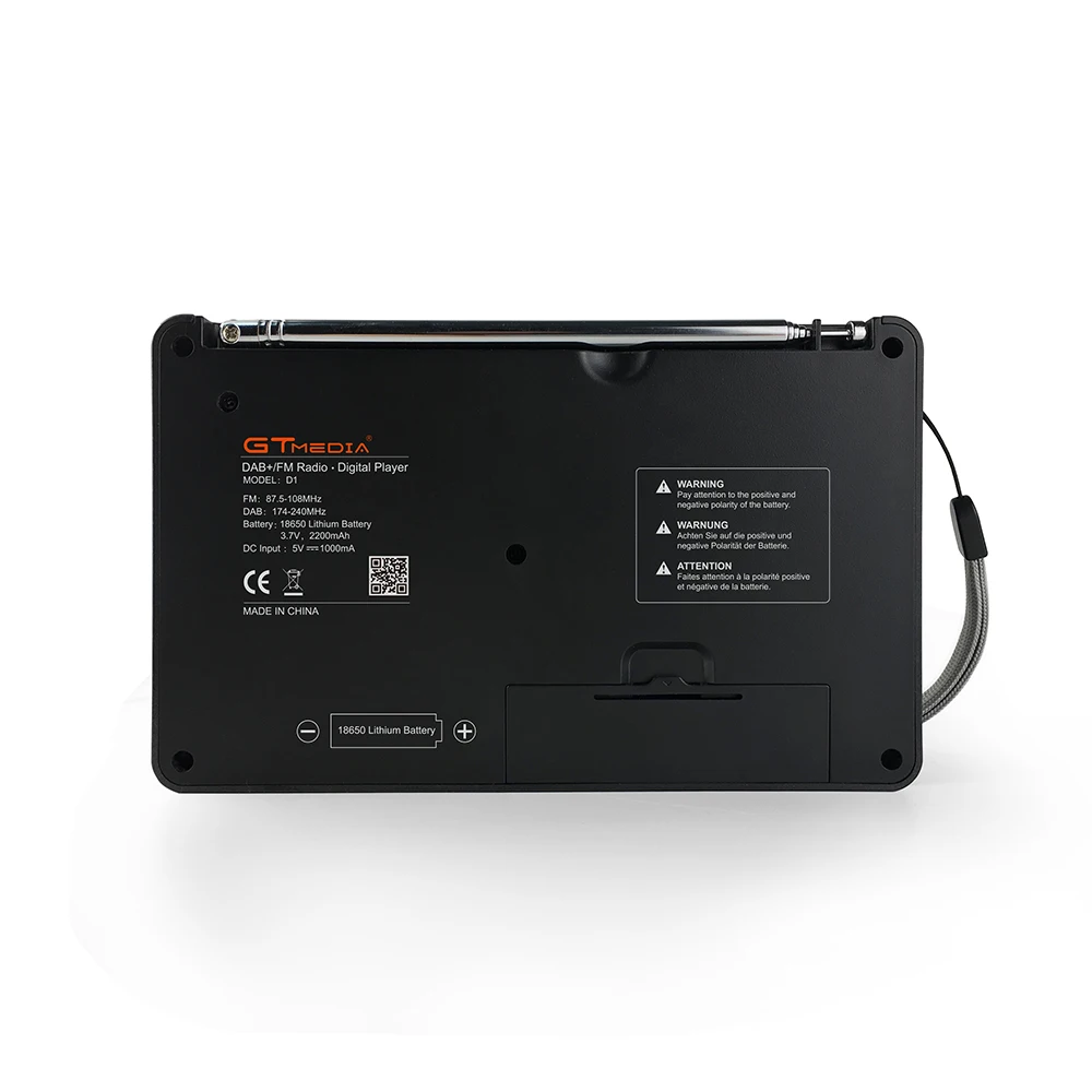 Pure Portable DAB DAB+ Radio with Battery Rechargeable Clock FM Radio