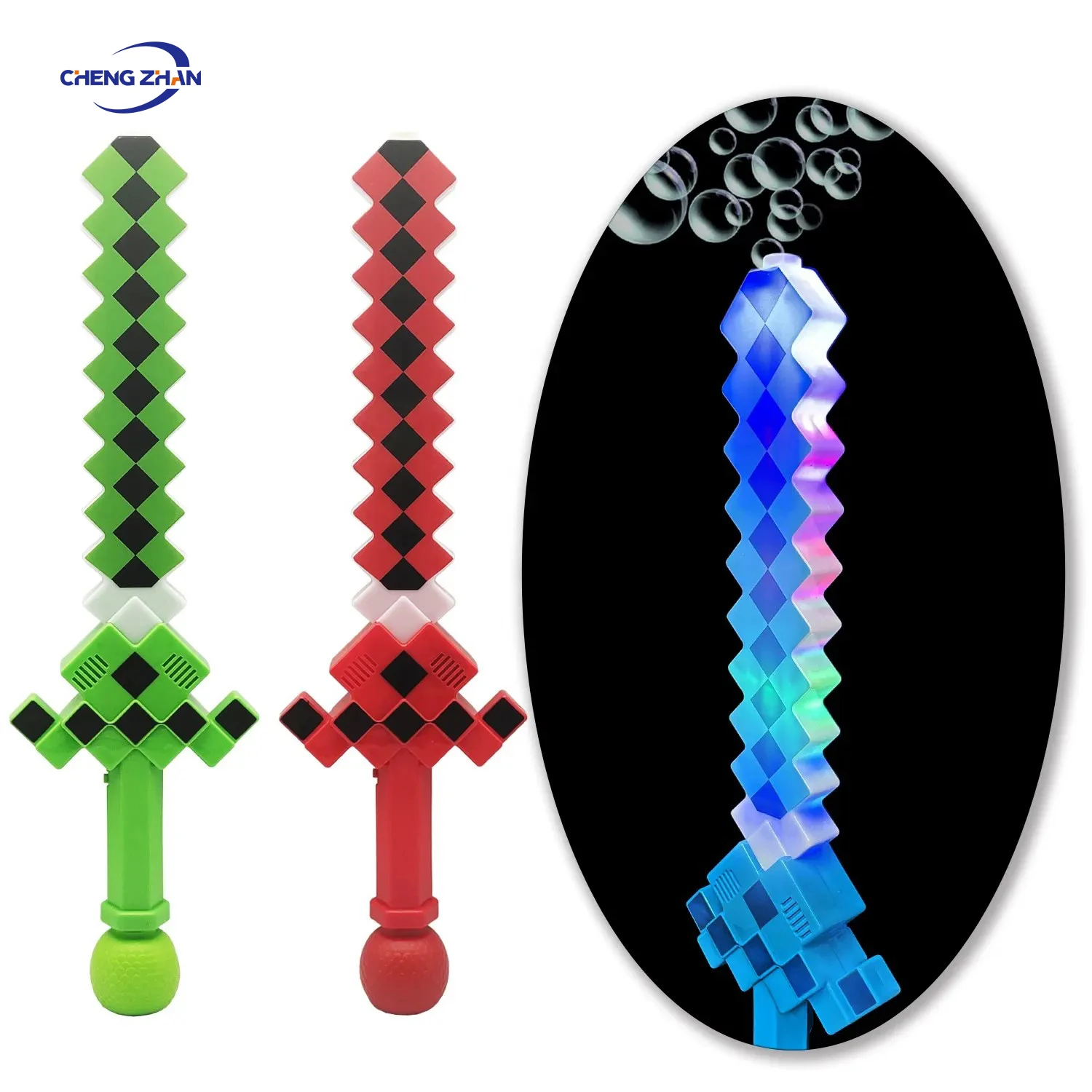 Light up Bubble Toys Led Pixel Blowable Bubble Sword Automatic Bubble ...