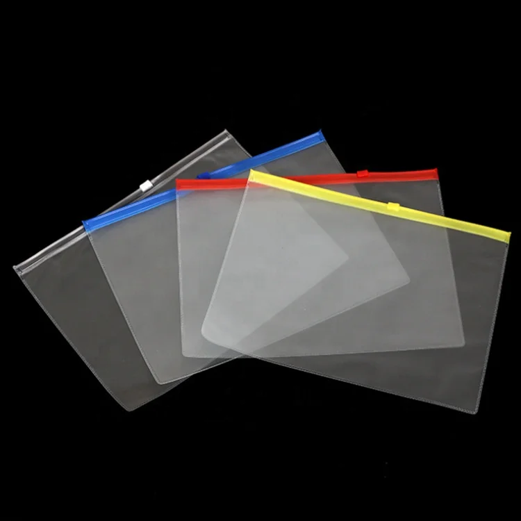 A4 A5 Transparent Plastic Folder With Zipper - Buy Clear Plastic Zipper ...