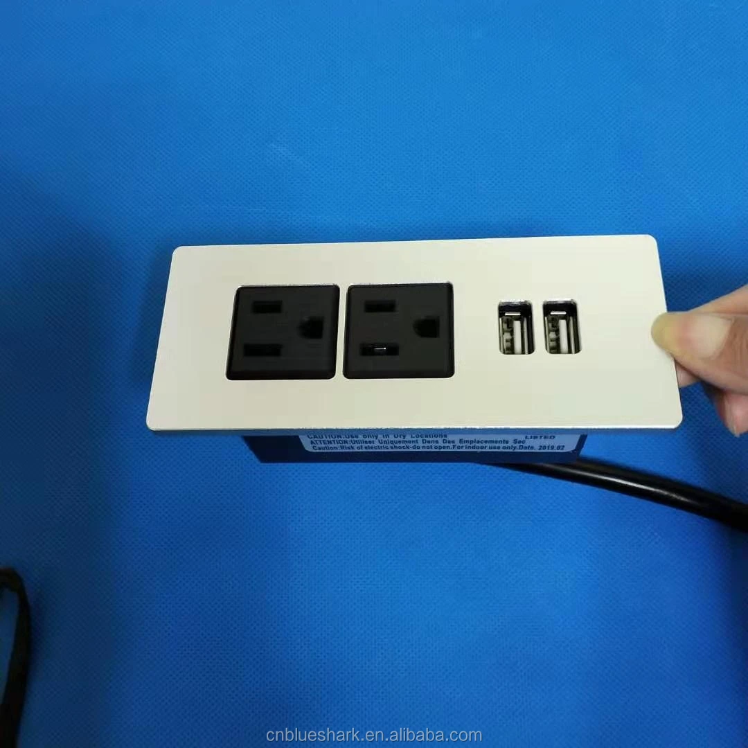 Cabinet Insert Power Socket Desk Outlet Power Grommet 2us Standard ...