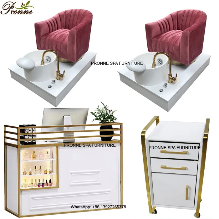 Throne Style Baby Pink Pedi Station Pedi Chairs With Free Foot Bowl ...