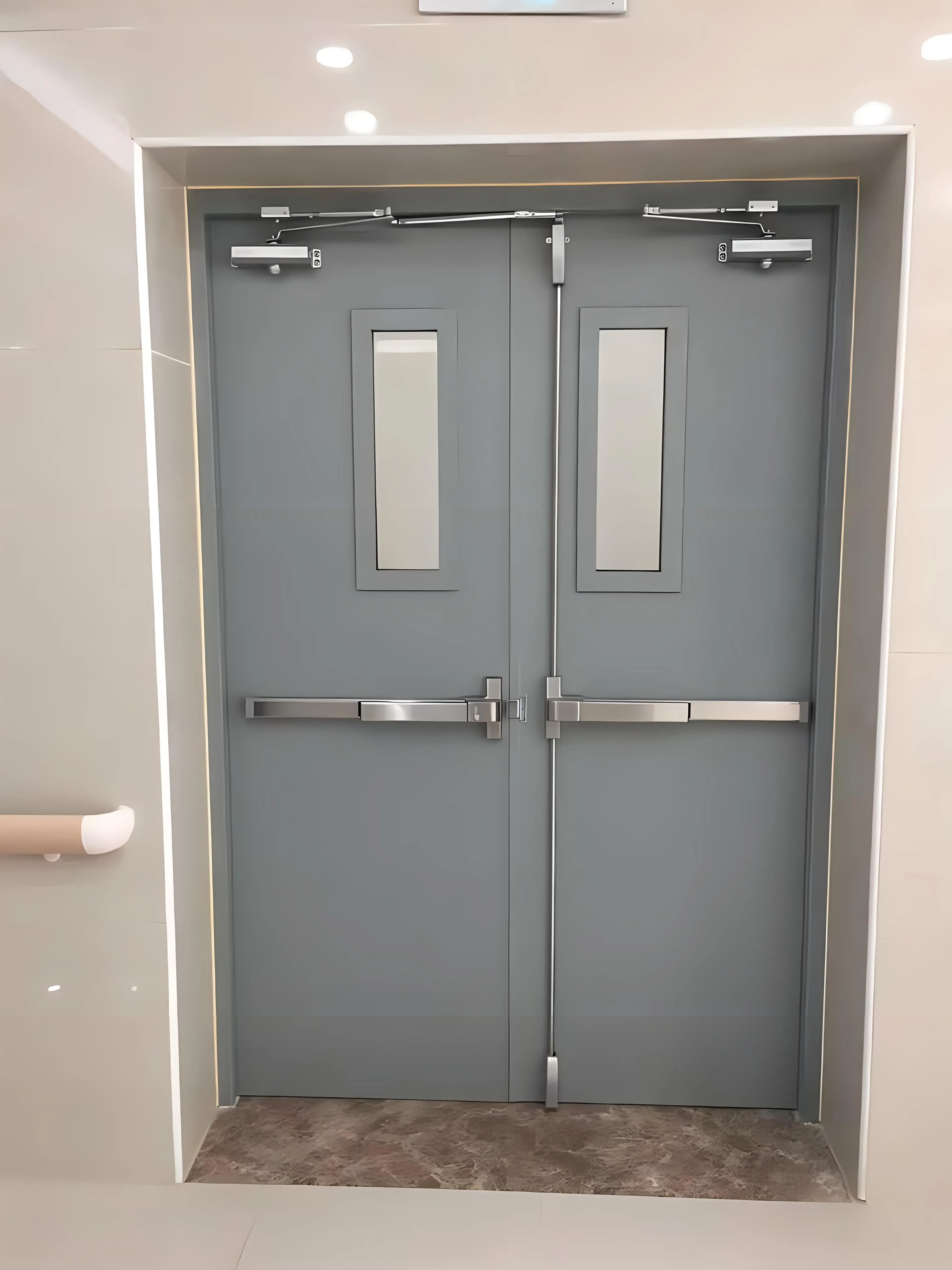 Commercial Building Ce Certified Listed Double Fire Exit Door ...
