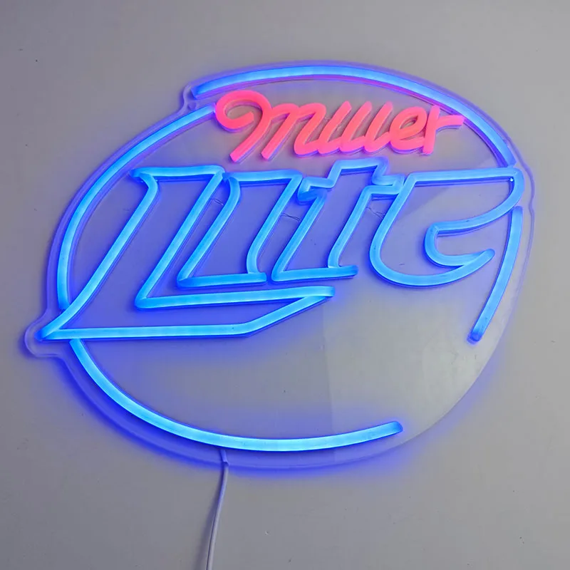 Miller Lite Led Neon Sign 12v With On/off Swith Usb - Buy Neon Sign ...