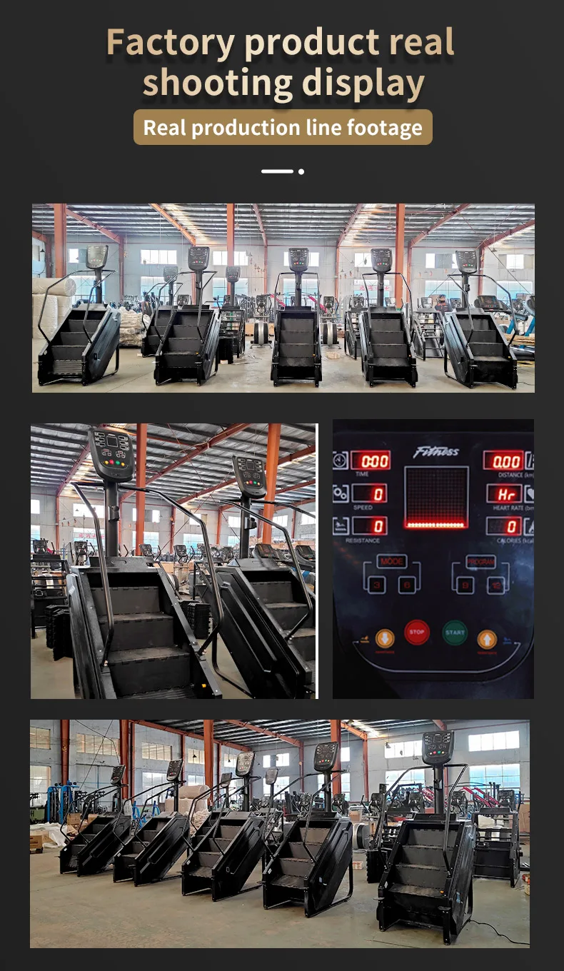 Commercial Aerobic Gym Electric Climbing Stair Machines With 400kg Load ...