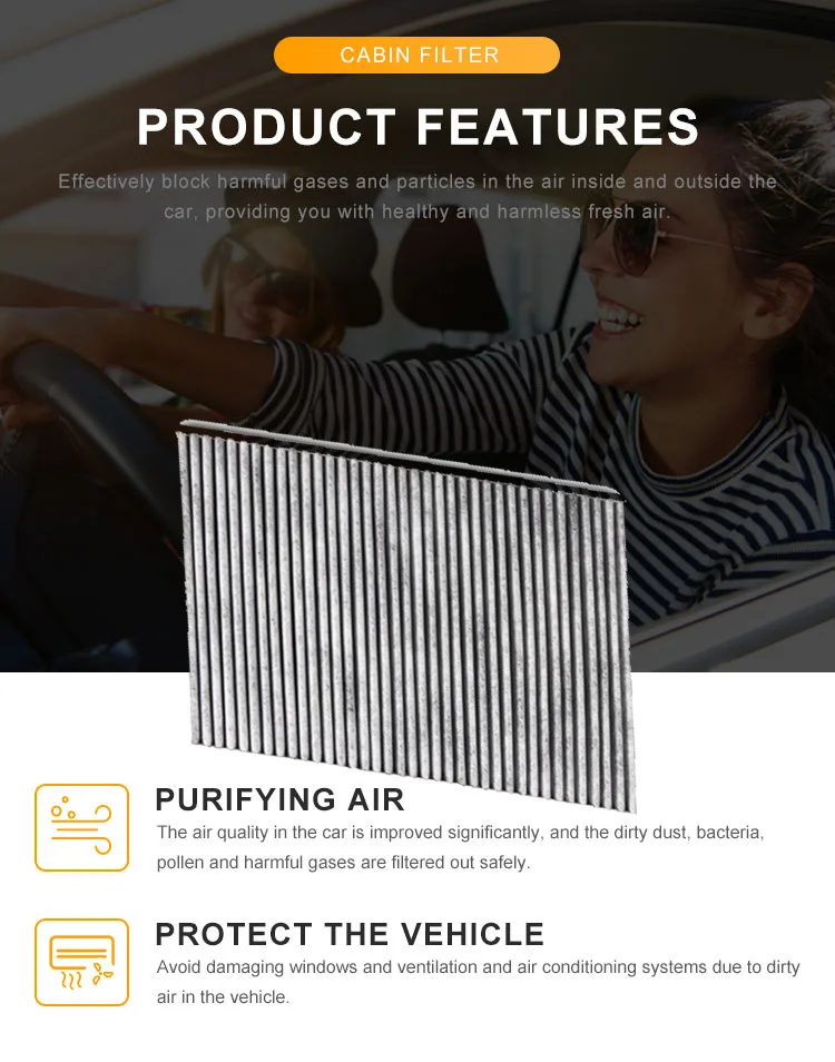 OEM 97133-2W000 Synthetic Fiber Activated Carbon AC Filter for Korean ...