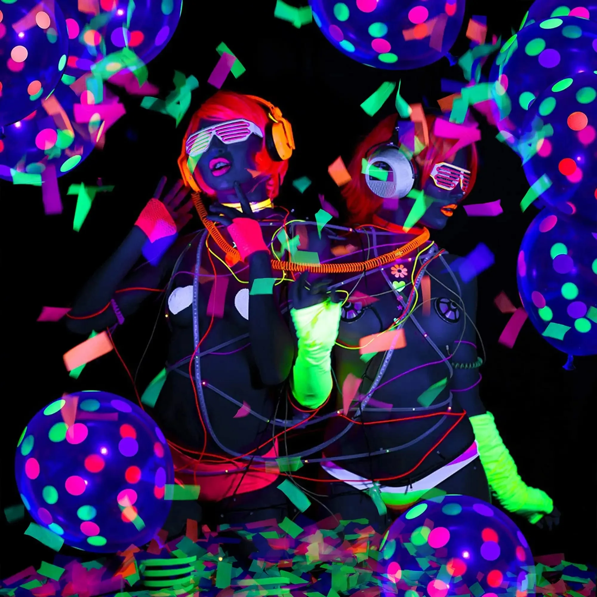 Uv Neon Confetti Blacklight Glow Party Confetti 5 Colors Fluorescent ...