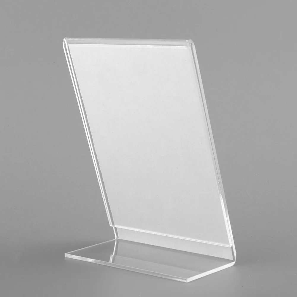 L Shape Clear A4 A5 A6 Acrylic Display Stand Sign Holder Menu Holder ...