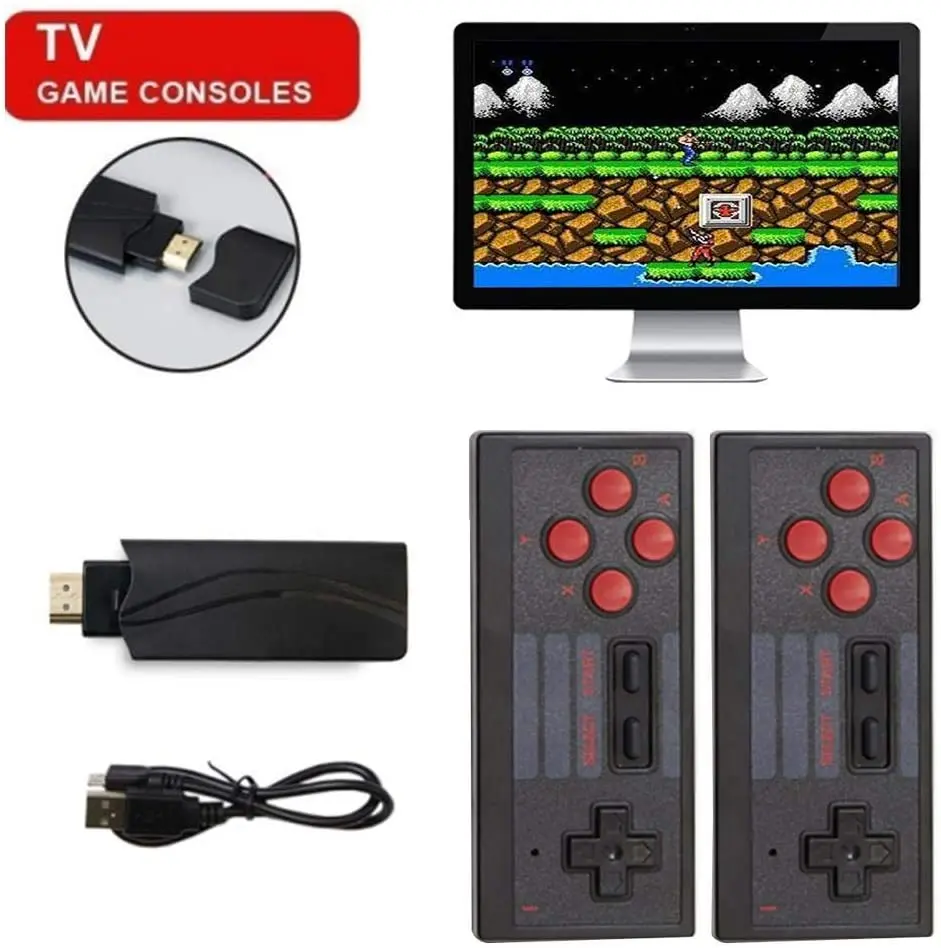 Retro Classic Vintage Game Console 2.4g Wireless Hd Tv Video Out ...