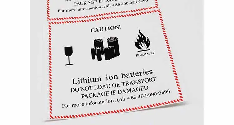Un3481 Un3480 Lithium Ion Batteries Caution & Overpack Labels - Buy ...
