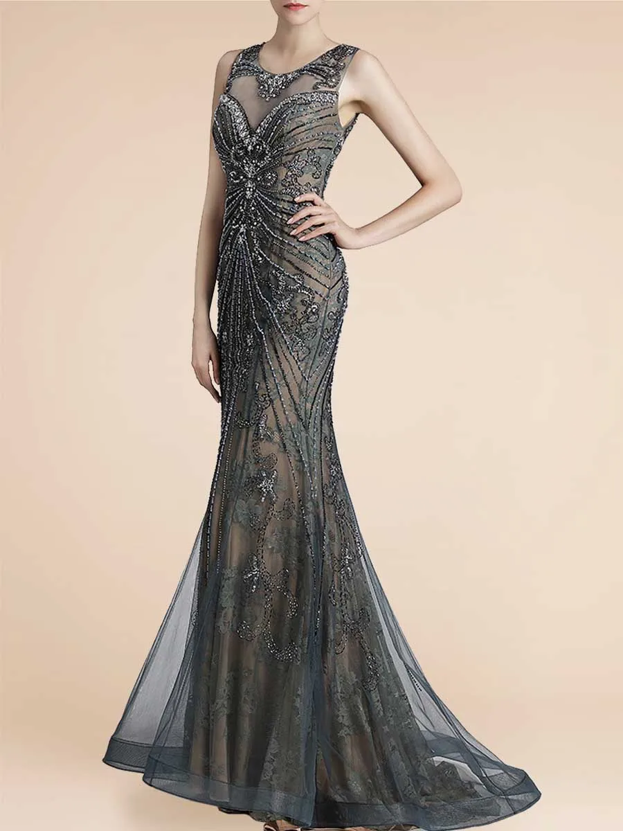 2020 New Mermaid Formal Gown Dress Evening Luxury Long Evening Gown ...