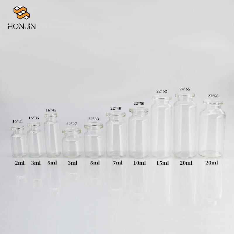 ISO GMP Transparent Borosilicate Glass Bottles 3ml 5ml 7ml 10ml Vaccine Medication Vials ...