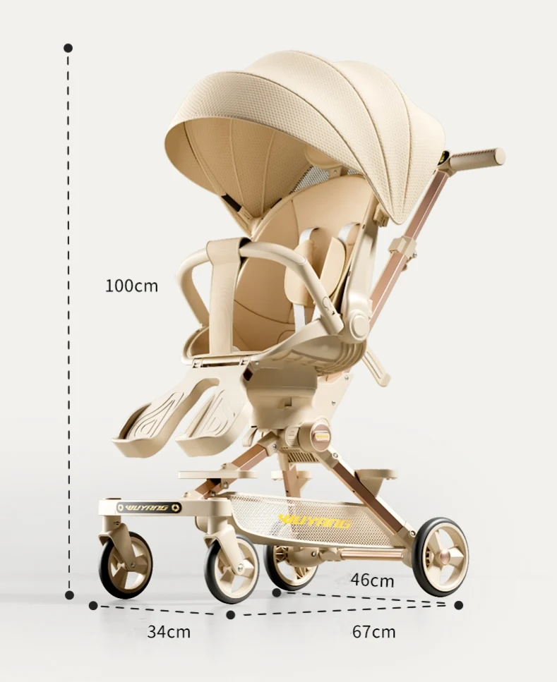 High Quality 3 in 1 Baby Stroller Luxury High Landscape Multi ...