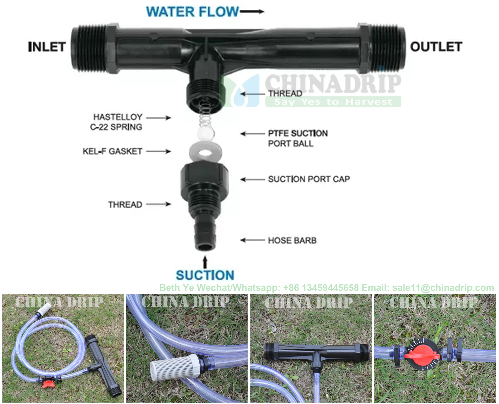 Venturi Fertilizer Injector - Efficient Drip Irrigation